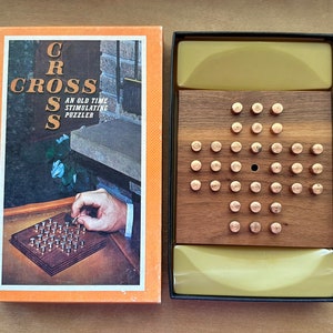 Cross Cross Old Time Stimulating Peg Puzzler the Cross Game by Hoyle ...