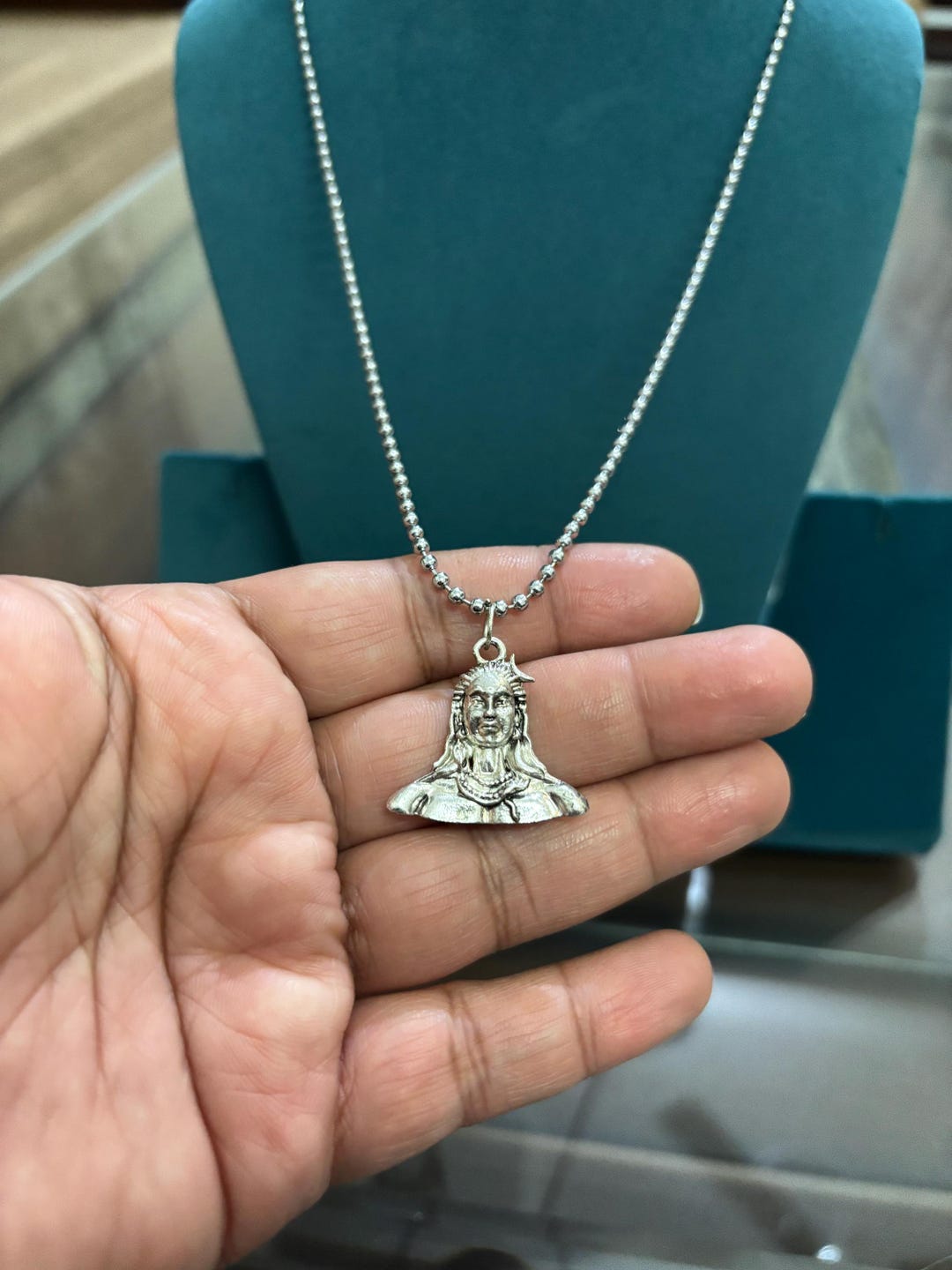 Silver Plated Indian Lord Shiva Pendent Plated Shiva Pendent for Shiva ...