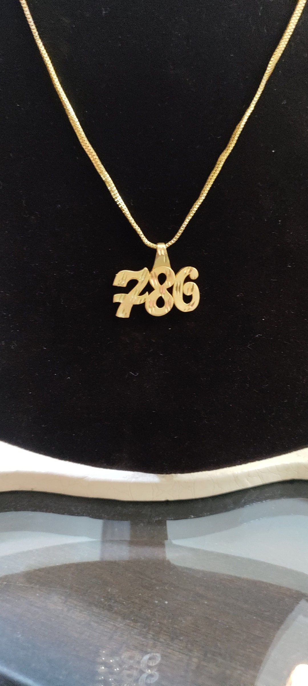 Gold Plated Indian Lord Pendent Gold Plated 786 Pendent for 786 Lovers ...