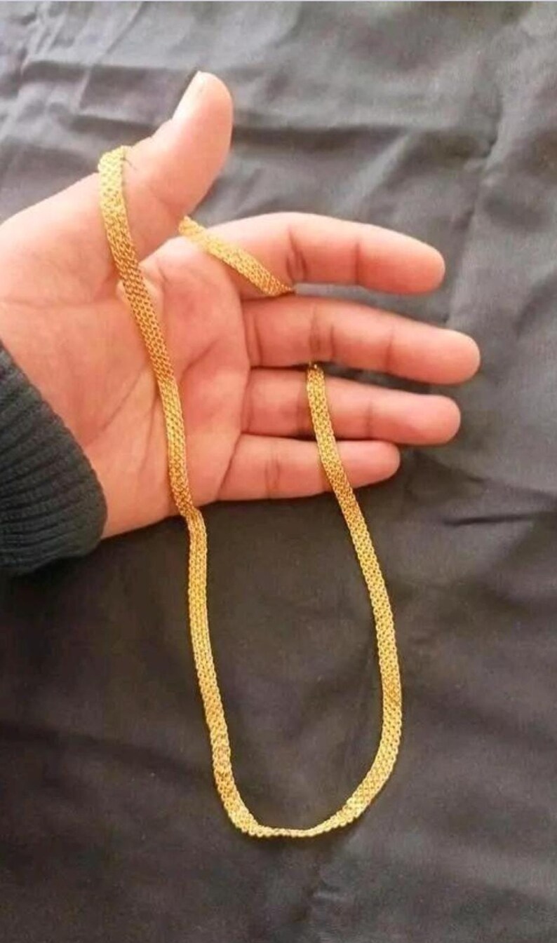 24 Inch Long Gold Plated Pakistani Chain for Her Golden Chain Necklace ...