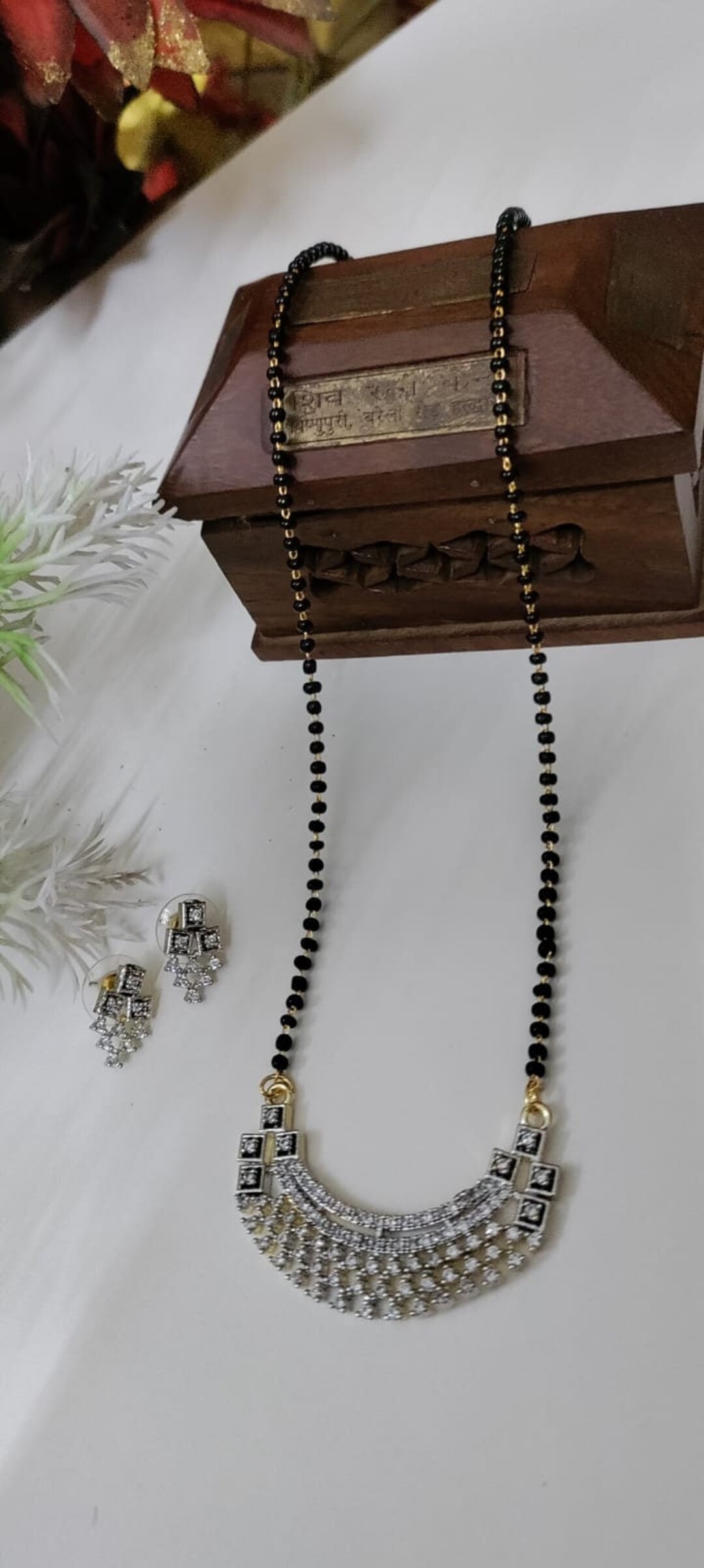 Gold Plated Mangalsutra for Women & Girls, Solitaire Pendant, AD CZ ...