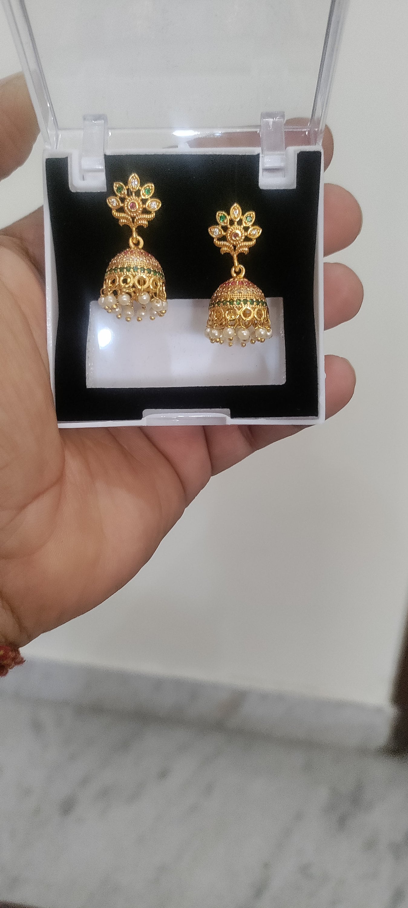 American Diamond Bali Jhumki Diamond Jhumka India Earring Bali Jhumka ...