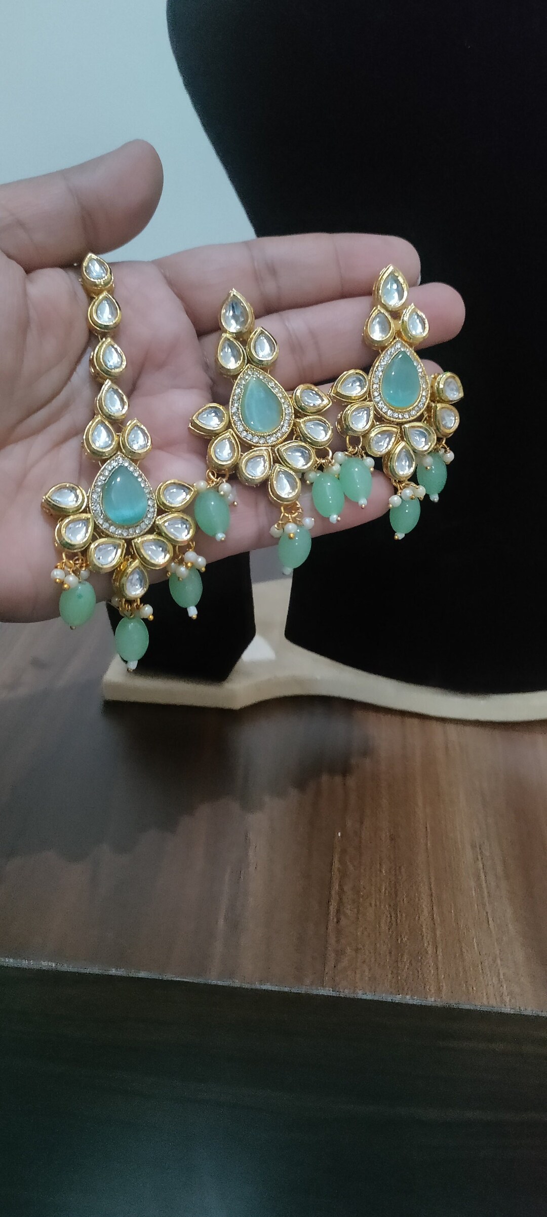 Beautiful Premium Quality Long Earrings Tikka India Pakistani Earrings ...