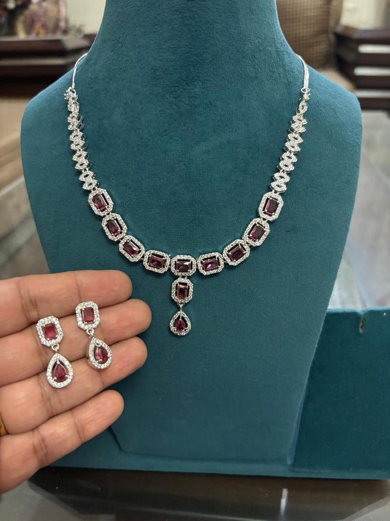 Kundan Choker Set: Indian Jewelry With Monalisa Stone Earrings - Etsy