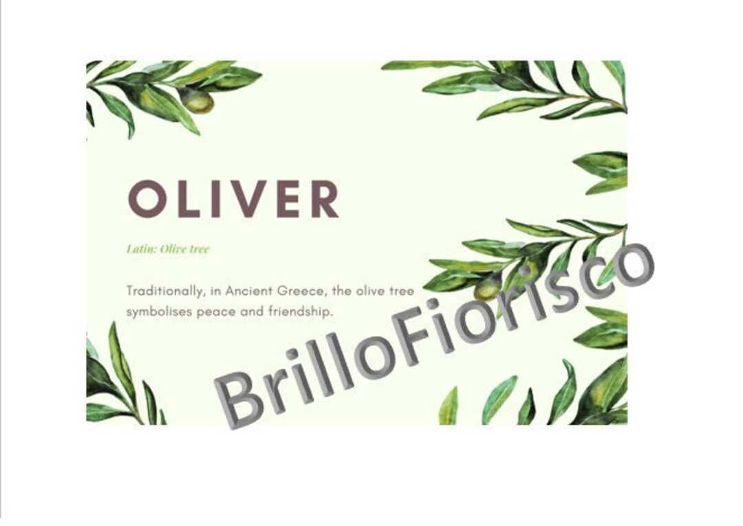 Oliver Name Meaning Picture for Photo Frame Digital Print - Etsy
