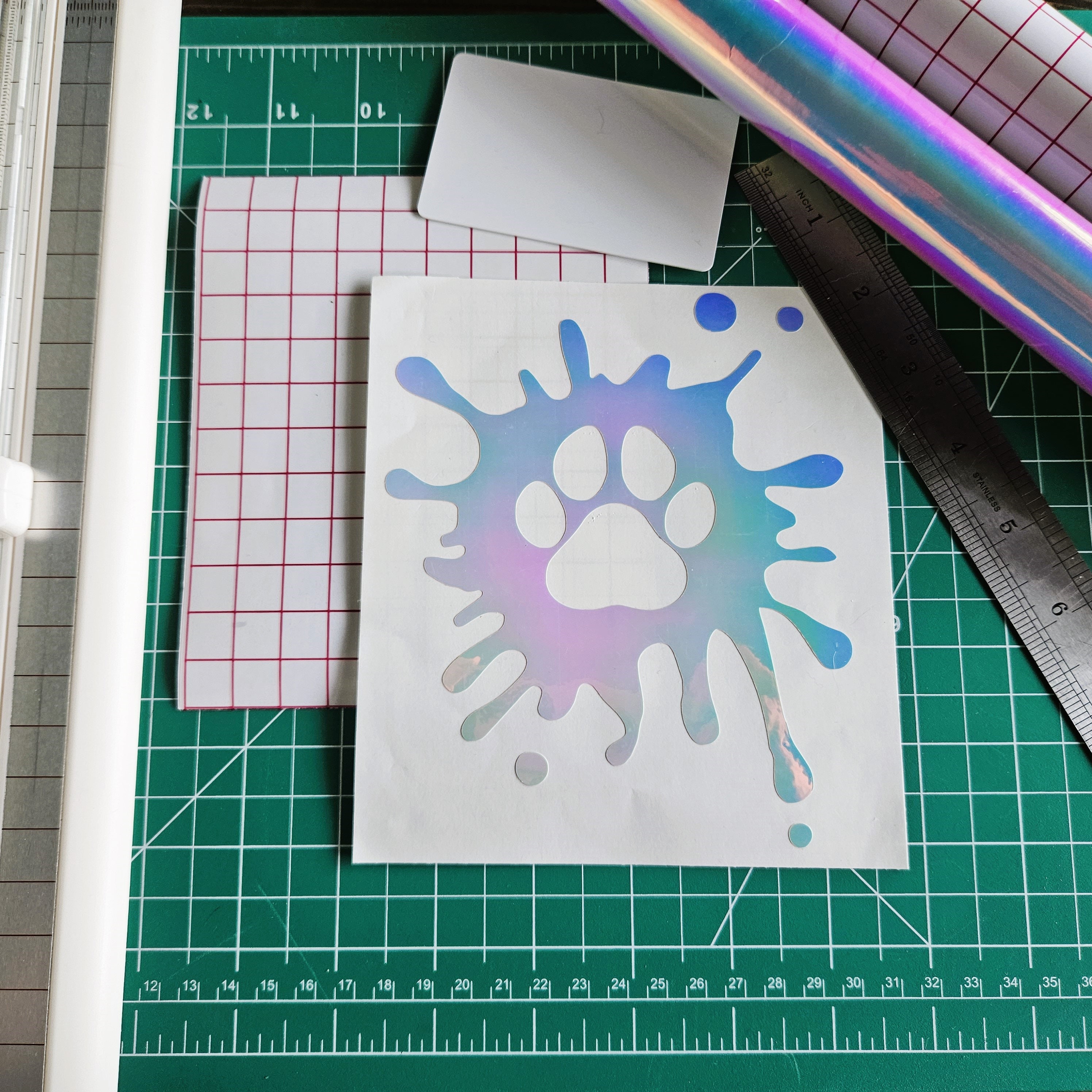 Paw Print Splatter Car Decal Dog Paw Print for Car Bumper Sticker Paw ...