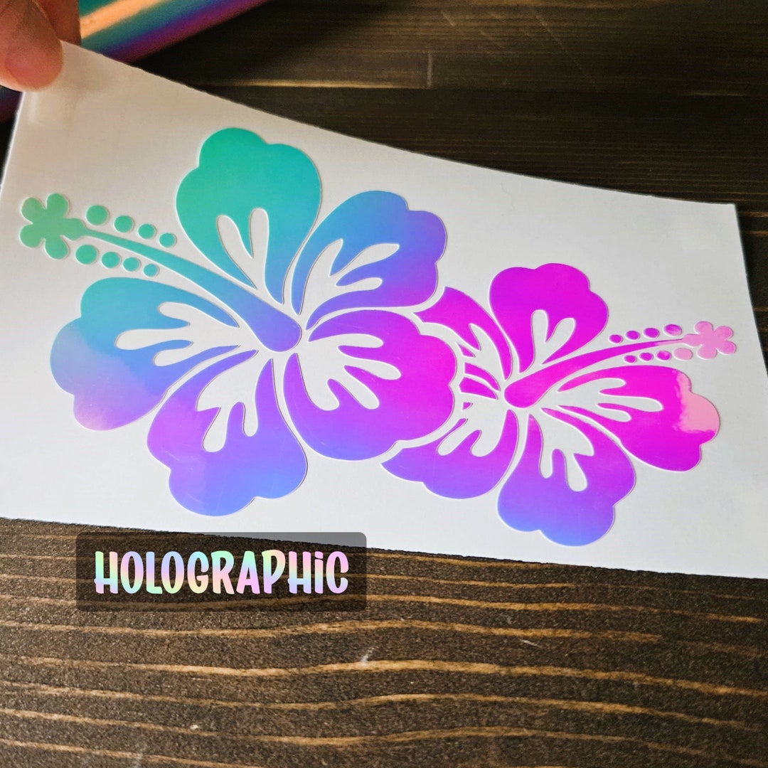 Hawaiian Flower Decal for Car Window Stickers for Car Bumper Sticker ...