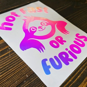 Sloth Car Decal Sticker for Car Bumper Sticker Cute Sloth Car Sticker ...