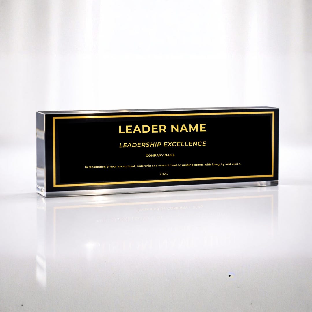 Custom Leadership Recognition Plaque | Manager Appreciation Gift ...