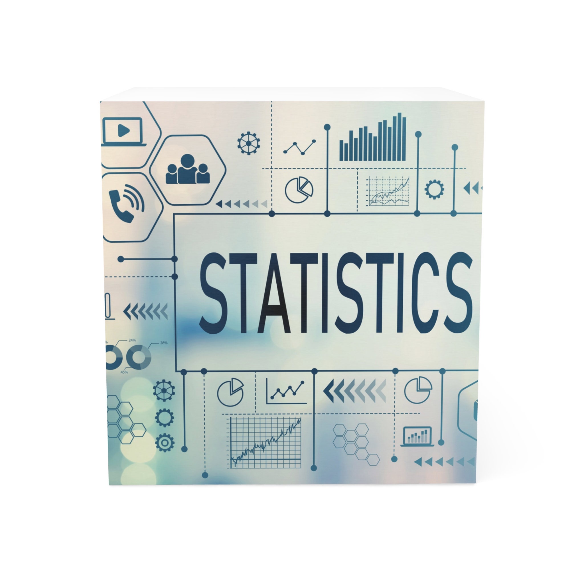 Statistics Note Cube, Statistics and Probability Desk Essentials for ...