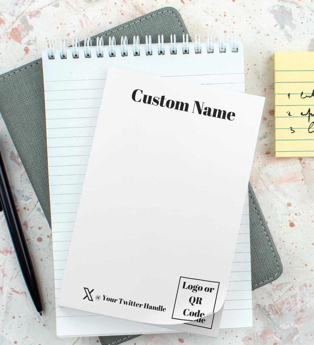 Custom Branding Post-it® Note Pad Personalized With Name, Title, Social ...