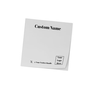 Custom Sticky Note Pad With Name, Logo, Branding Stationery ...