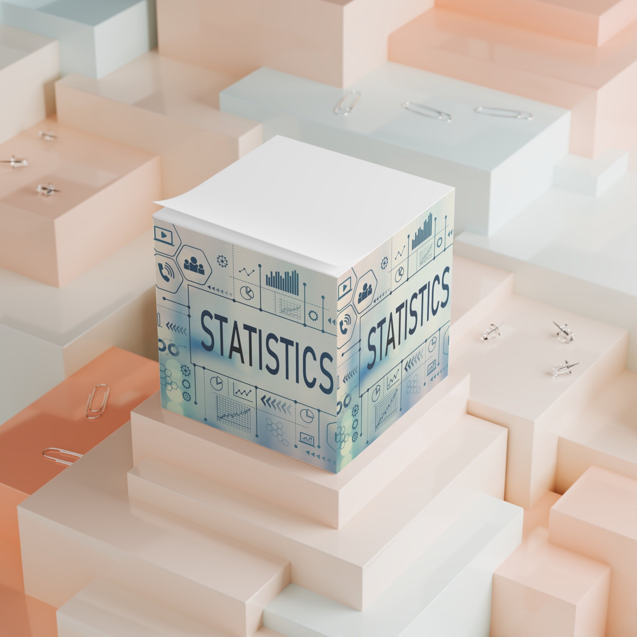 Statistics Note Cube, Statistics and Probability Desk Essentials for ...