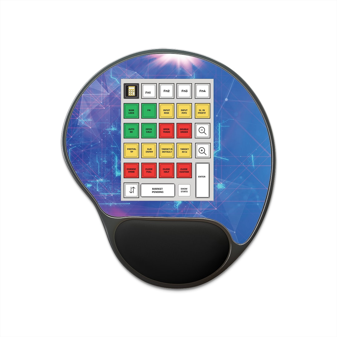 Day Trader Hotkey Design - Ergonomic Mouse Pad With Wrist Rest - Etsy