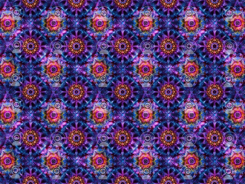 Psychedelic Visuals Seamless Pattern Digital Download Tile Background ...