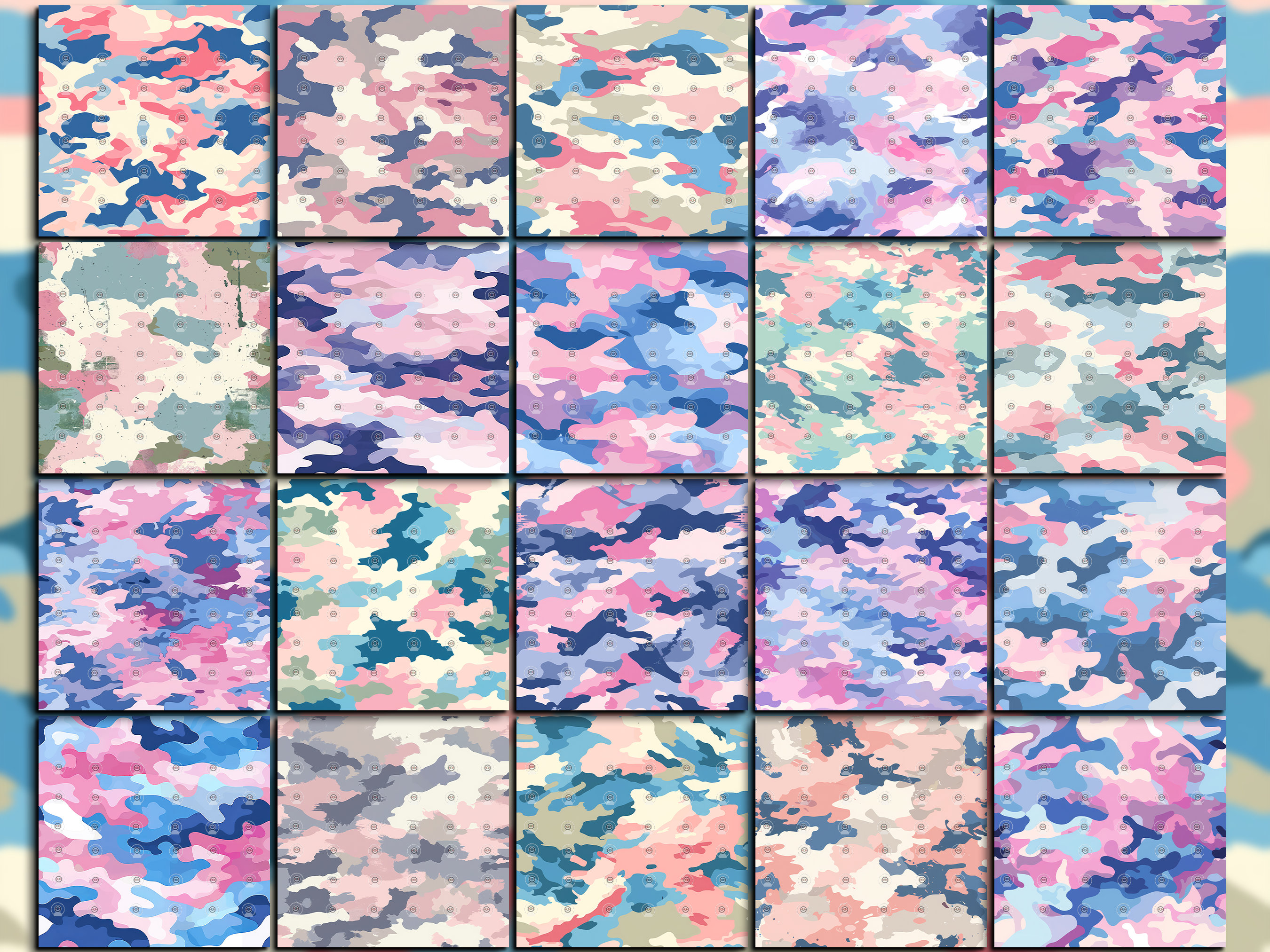 Pastel Camo Digital Download Tile Background Pastel Military Wallpaper ...