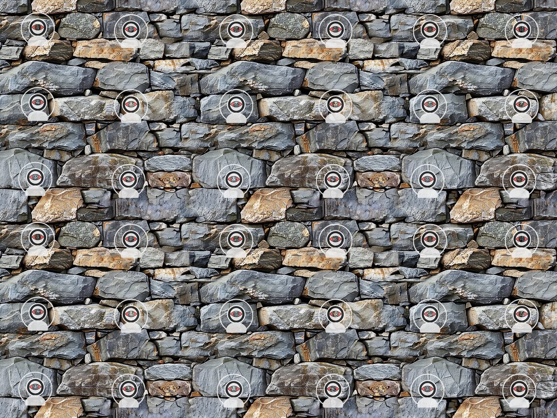 Stone Wall Seamless Pattern Digital Download Tile Background Rustic ...