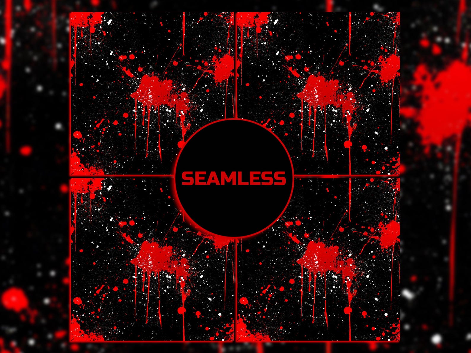 Blood Splatter Seamless Pattern Digital Download Tile Background Horror ...