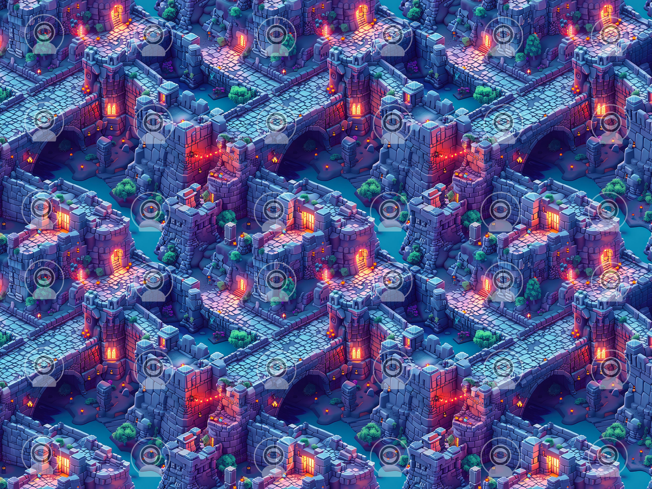 Pixel Game Seamless Pattern Digital Download Tile Background Retro Game ...