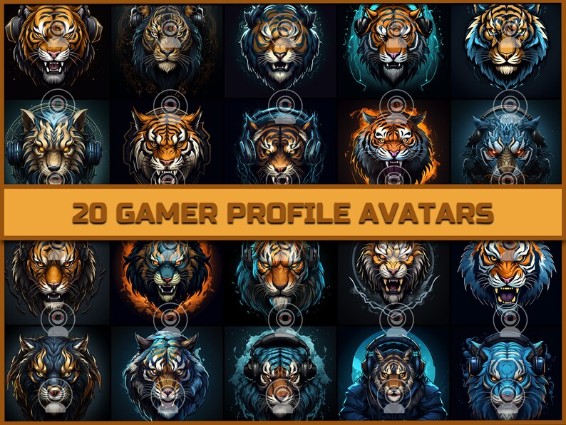 Epic Tiger Gamer 20 Digital Download Gaming Profile Logos, High ...