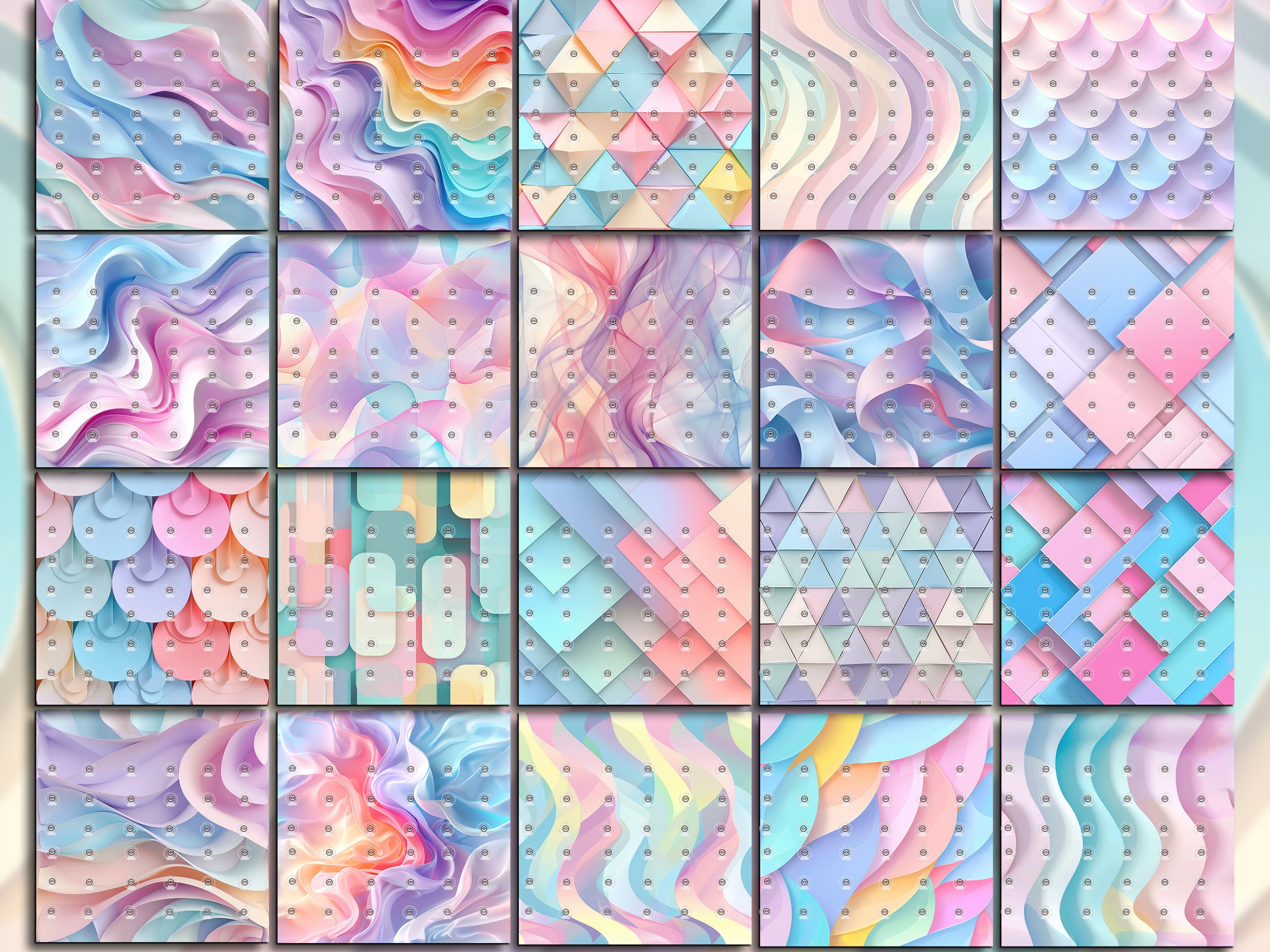 Pastel Design Patterns Digital Download Tile Background Soft Color ...