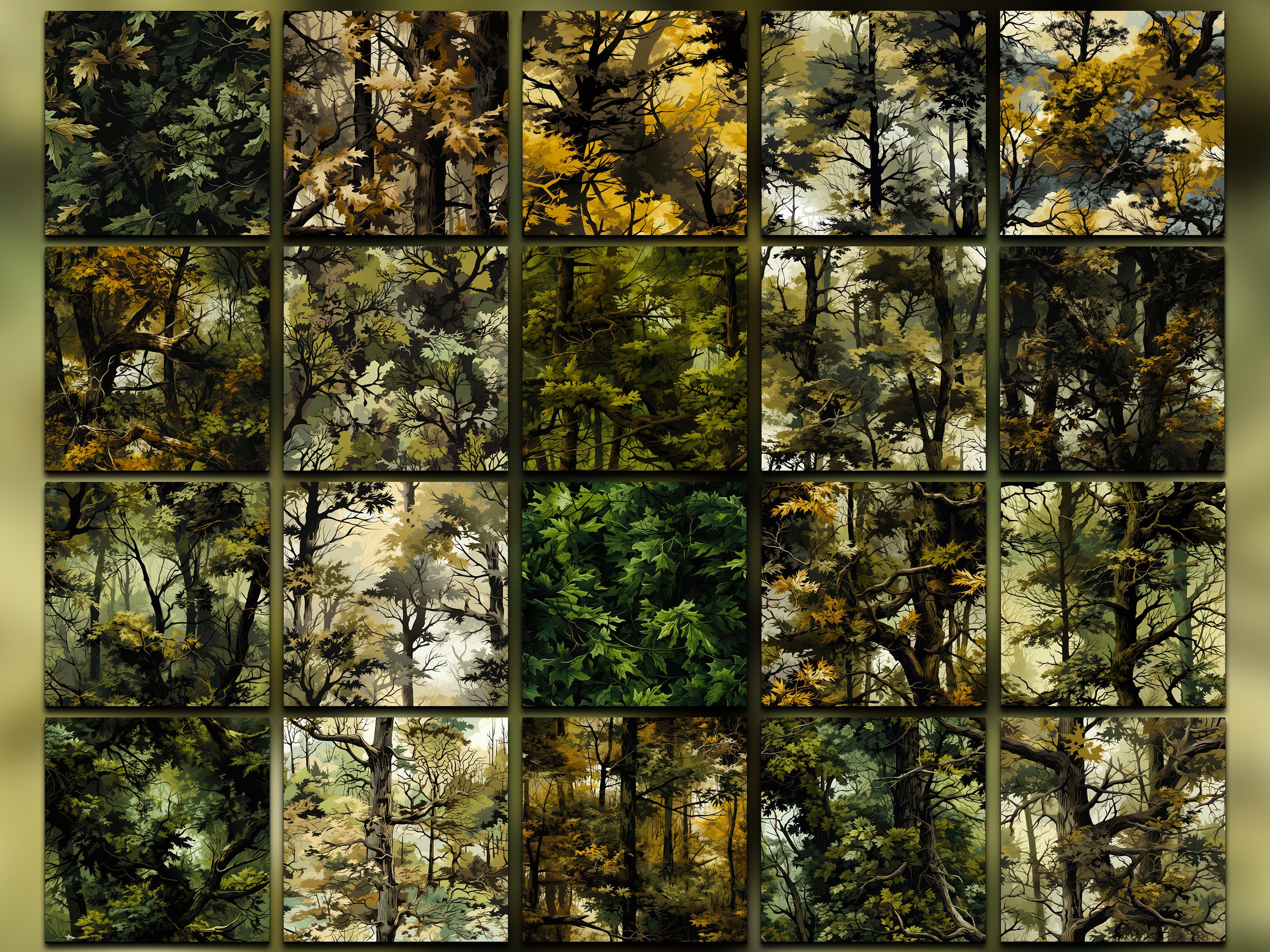 Tree Camo Seamless Pattern Digital Download Tile Background Camouflage ...