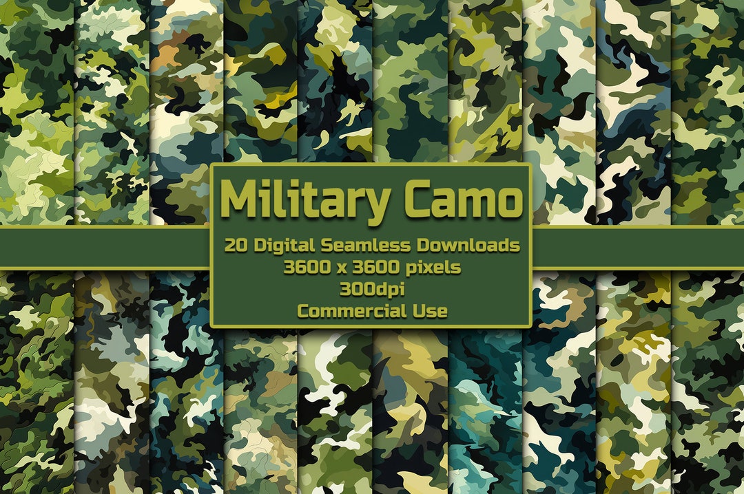 Military Camo Seamless Pattern Digital Download Tile Background Army ...