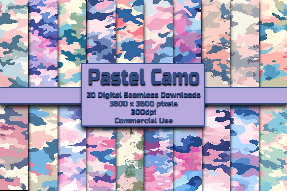 Pastel Camo Digital Download Tile Background Pastel Military Wallpaper ...