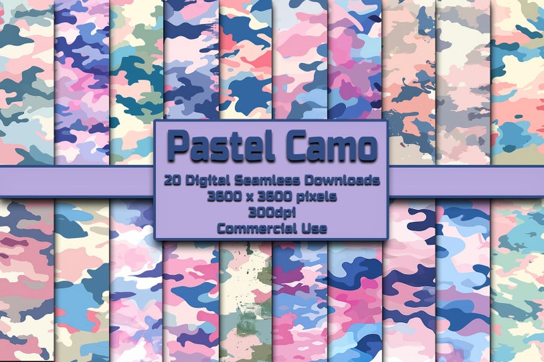 Pastel Camo Digital Download Tile Background Pastel Military Wallpaper ...