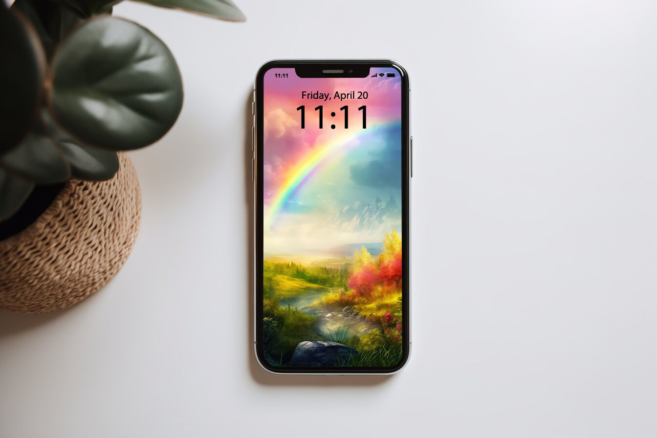 Rainbow Phone Wallpaper 8 Digital Download Backgrounds Pride iPhone ...