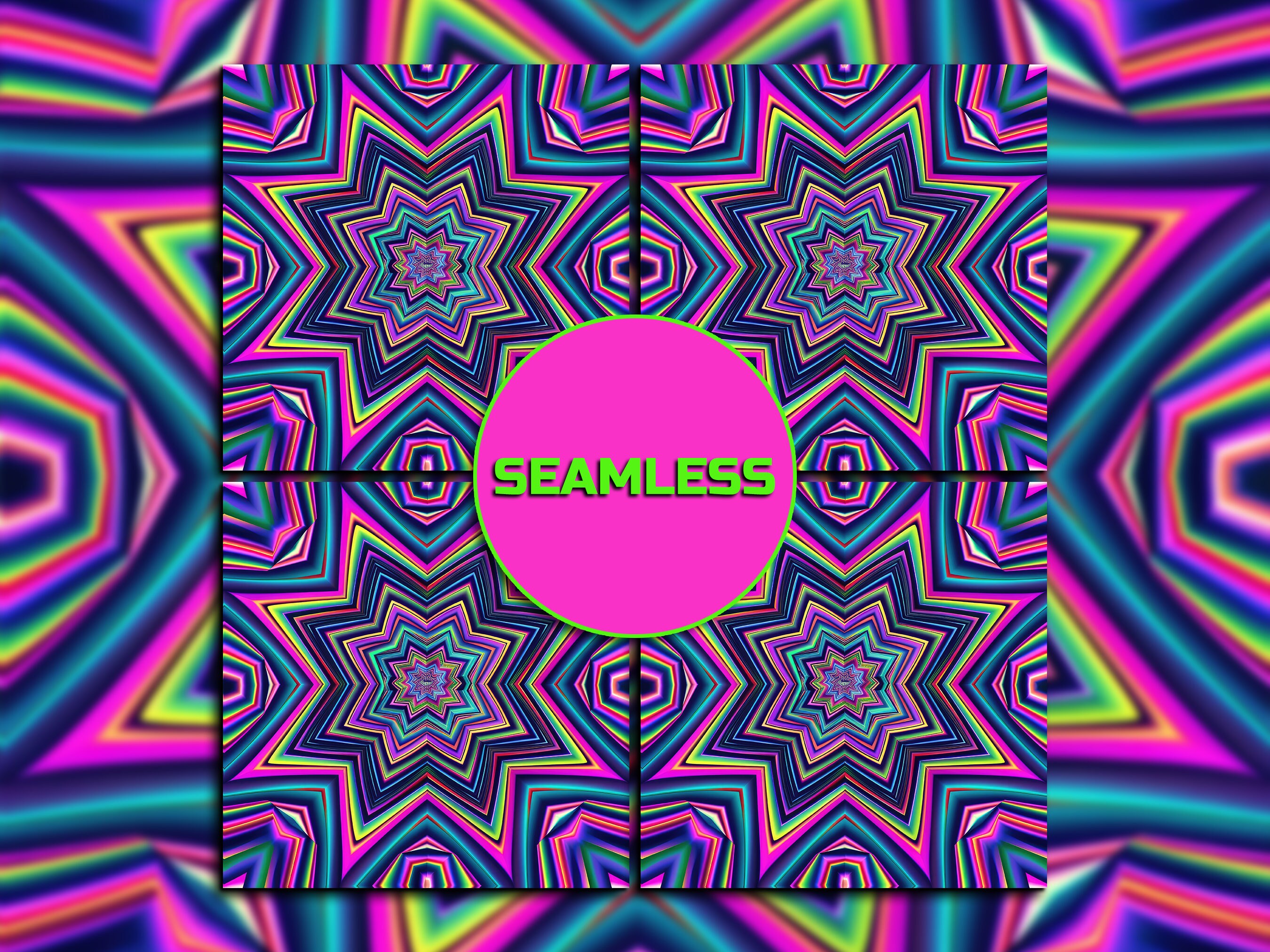 Trippy Illusion Seamless Pattern Digital Download Tile Background ...