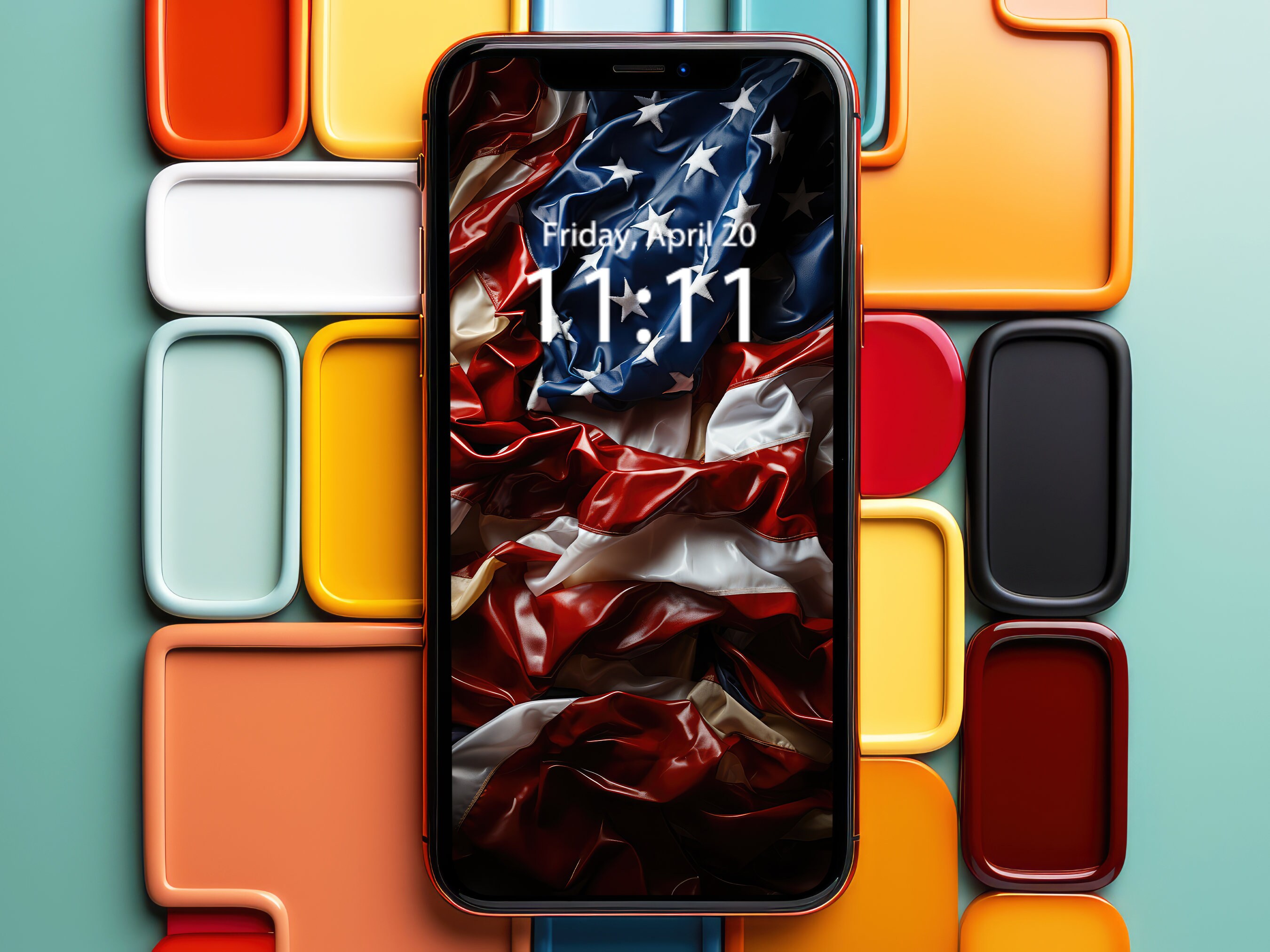 American Flag Phone Wallpaper 12 Digital Download Backgrounds Patriotic ...