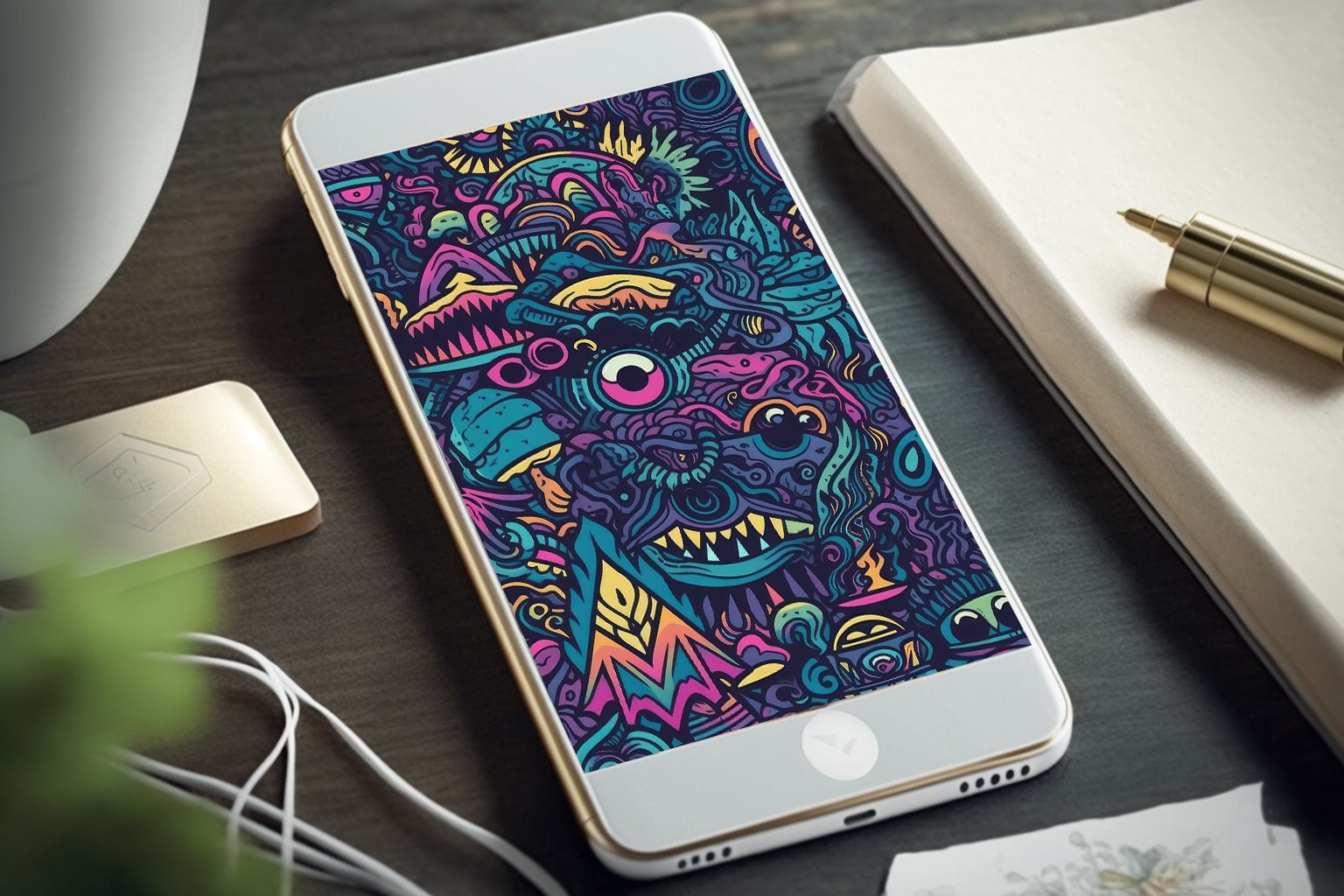 Trippy 90's Phone Wallpaper 8 Digital Download Backgrounds iPhone ...
