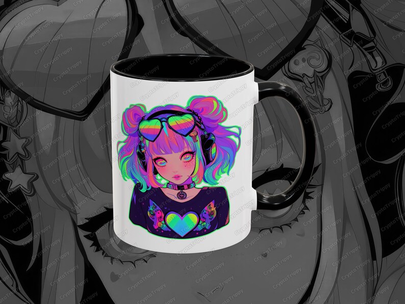 Trippy Gamer Girl Digital Download Transparent PNG SVG Psychedelic Clip ...