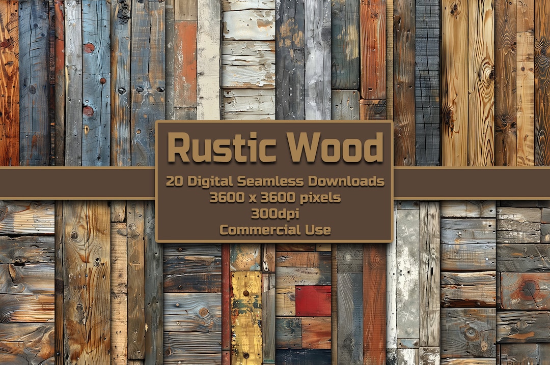 Rustic Wood Seamless Pattern Digital Download Tile Background Country ...