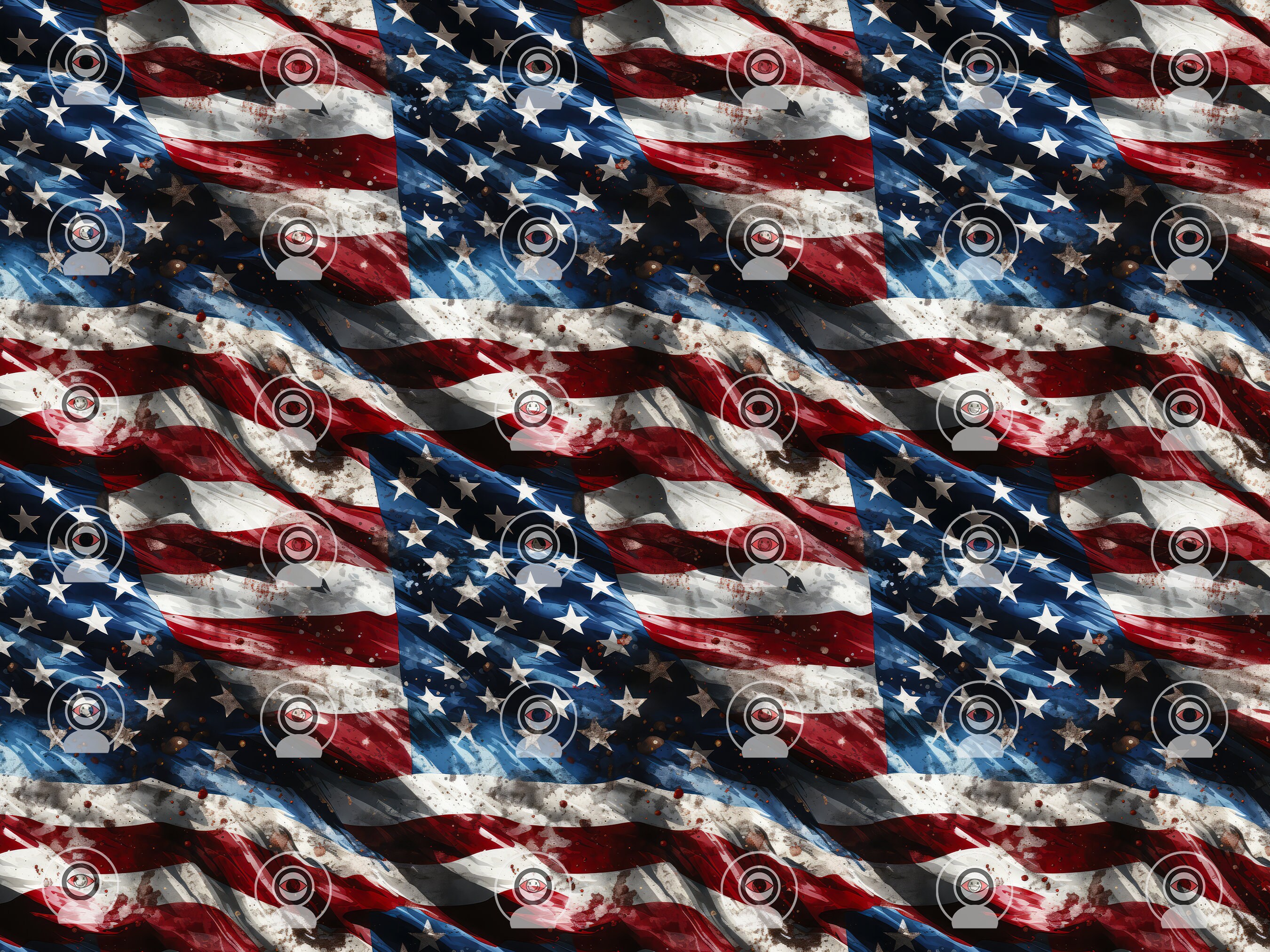 American Flag Seamless Pattern Digital Download Tile Background ...