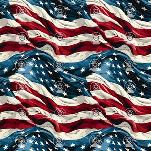 American Flag Seamless Pattern Digital Download Tile Background ...