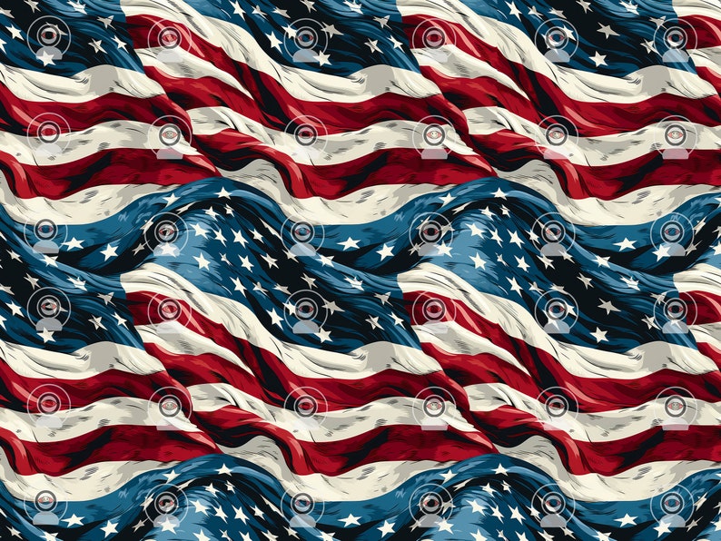 American Flag Seamless Pattern Digital Download Tile Background ...