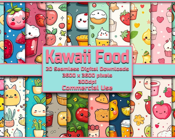 Cute Kawaii Sweets Single Tile Pattern (not Seamless) - Etsy Canada