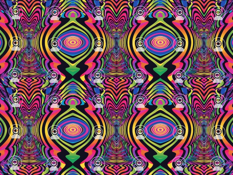 Trippy Illusion Seamless Pattern Digital Download Tile Background ...