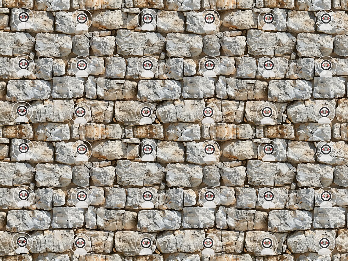Stone Wall Seamless Pattern Digital Download Tile Background Rustic Stone Wallpaper Commercial ...