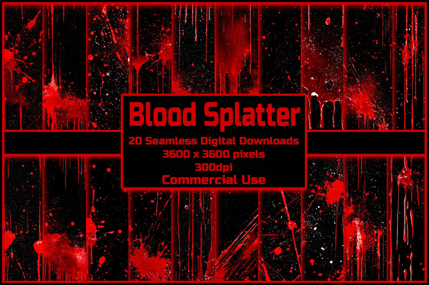 Blood Splatter Seamless Pattern Digital Download Tile Background Horror ...