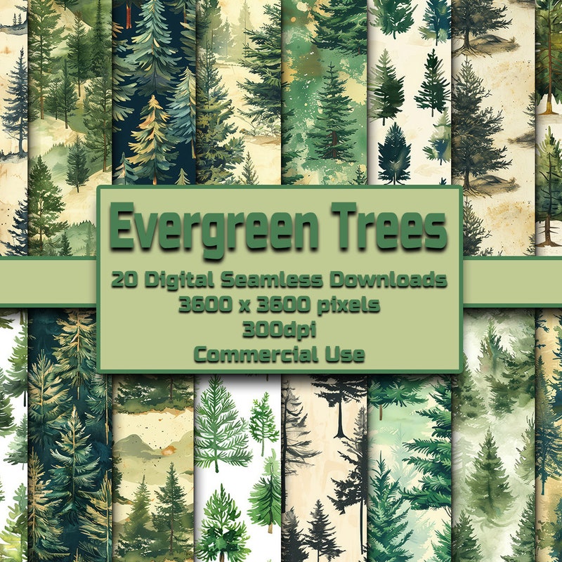 Pine Tree Wall Paper - Etsy