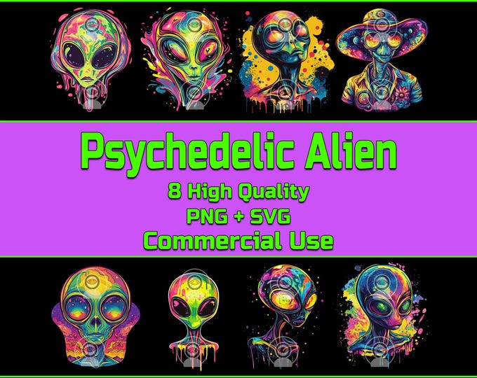 Alien Mushroom Trippy / SVG, PNG, JPG / Hippy / Zen Meditation / Cute ...