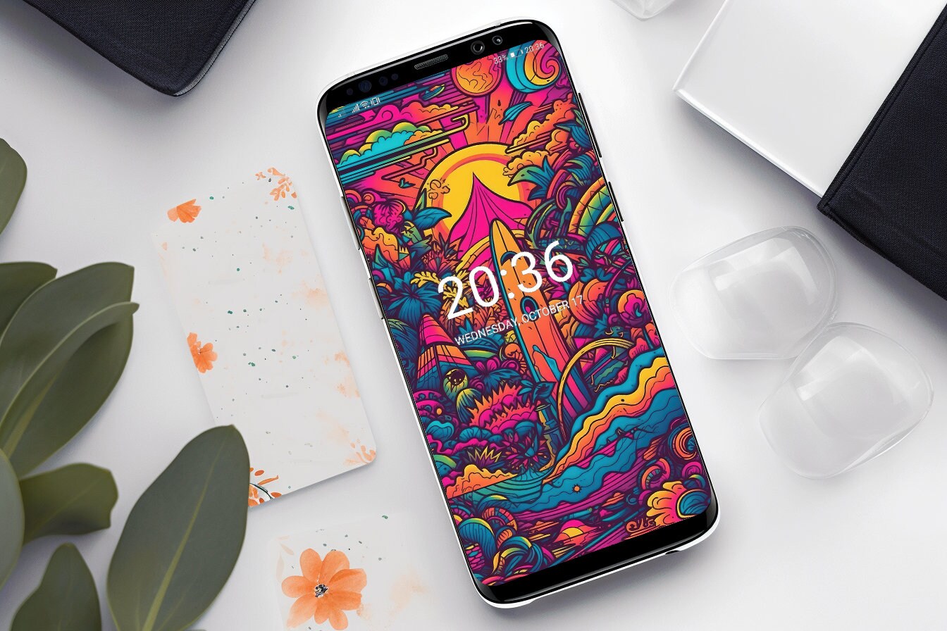 Trippy 90's Phone Wallpaper 8 Digital Download Backgrounds iPhone ...