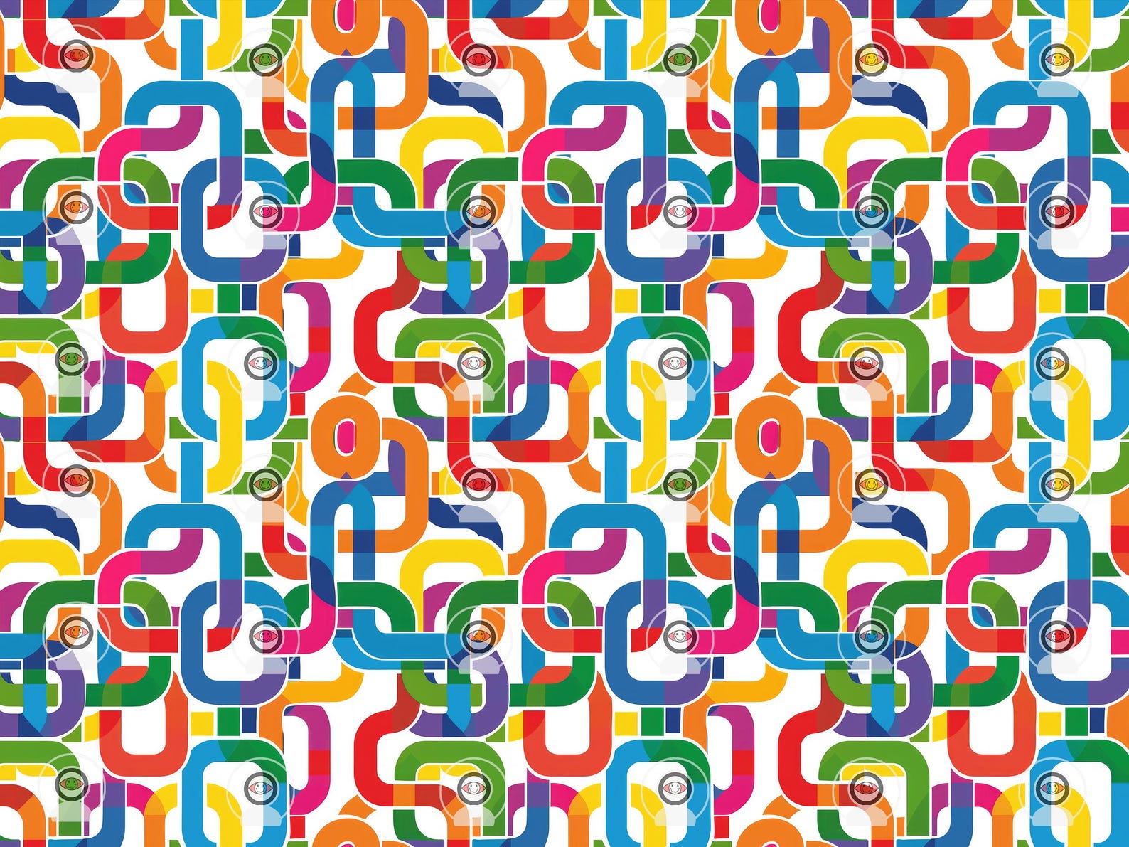 Retro Geometry Seamless Pattern Digital Download Tile Background ...