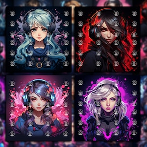 Epic Girl Gamer 20 Digital Download Gaming Profile Logos, High ...