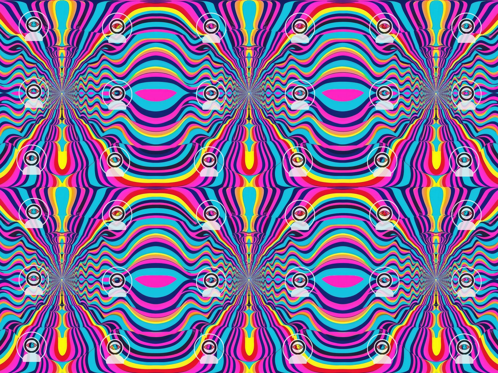 Trippy Illusion Seamless Pattern Digital Download Tile Background ...