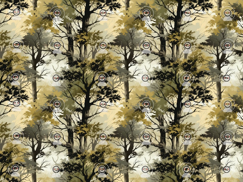 Tree Camo Seamless Pattern Digital Download Tile Background Camouflage ...