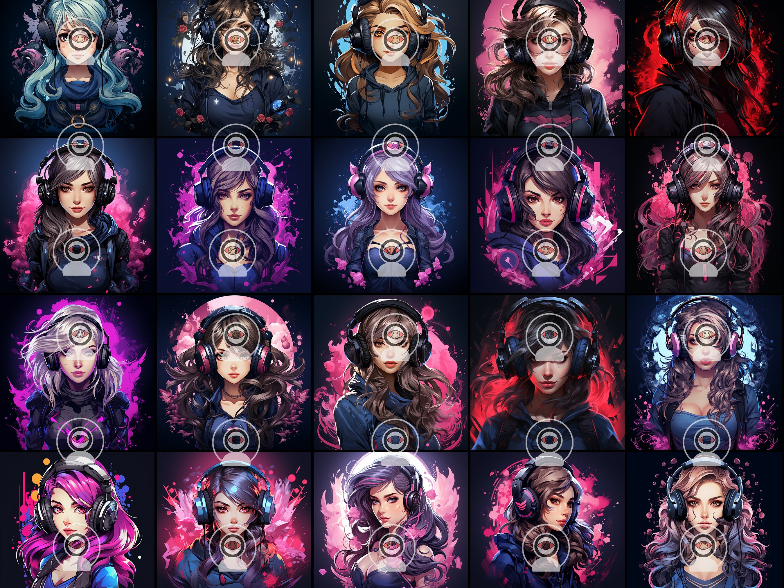Epic Girl Gamer 20 Digital Download Gaming Profile Logos, High ...